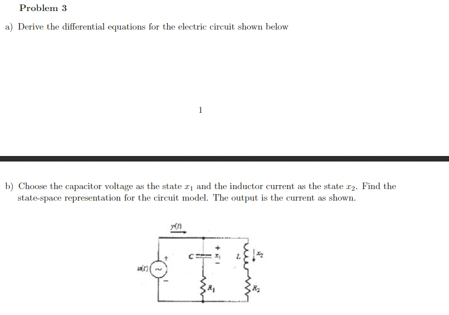 Solved Problem 3 a) Derive the differential equations for | Chegg.com