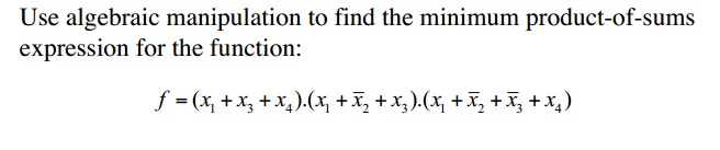 Solved Use algebraic manipulation to find the minimum | Chegg.com