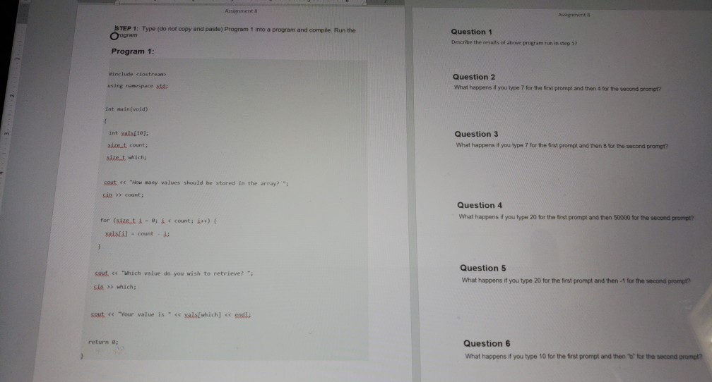Solved TEP 1: Type (do not copy and paste) Program 1 into a | Chegg.com