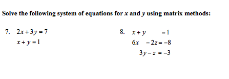 Solved Solve the following system of equations for x and y | Chegg.com