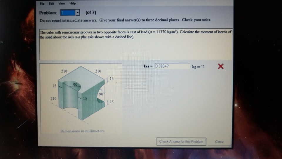 Solved File Edit View Help Problem Do not round intermediate | Chegg.com