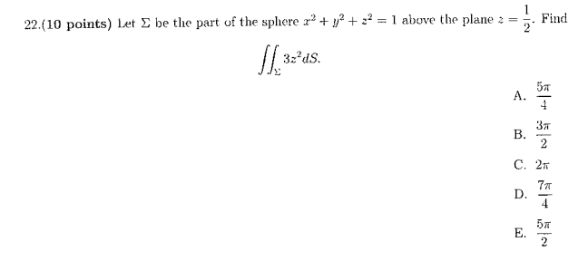 Solved Let sigma be the part of the sphere x^2 + y^2 + z^2 = | Chegg.com