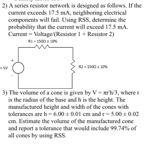 Solved A series resistor network is designed as follows. If | Chegg.com