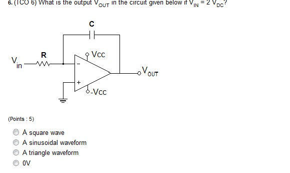 Solved What is the output VOUT in the circuit given below if | Chegg.com