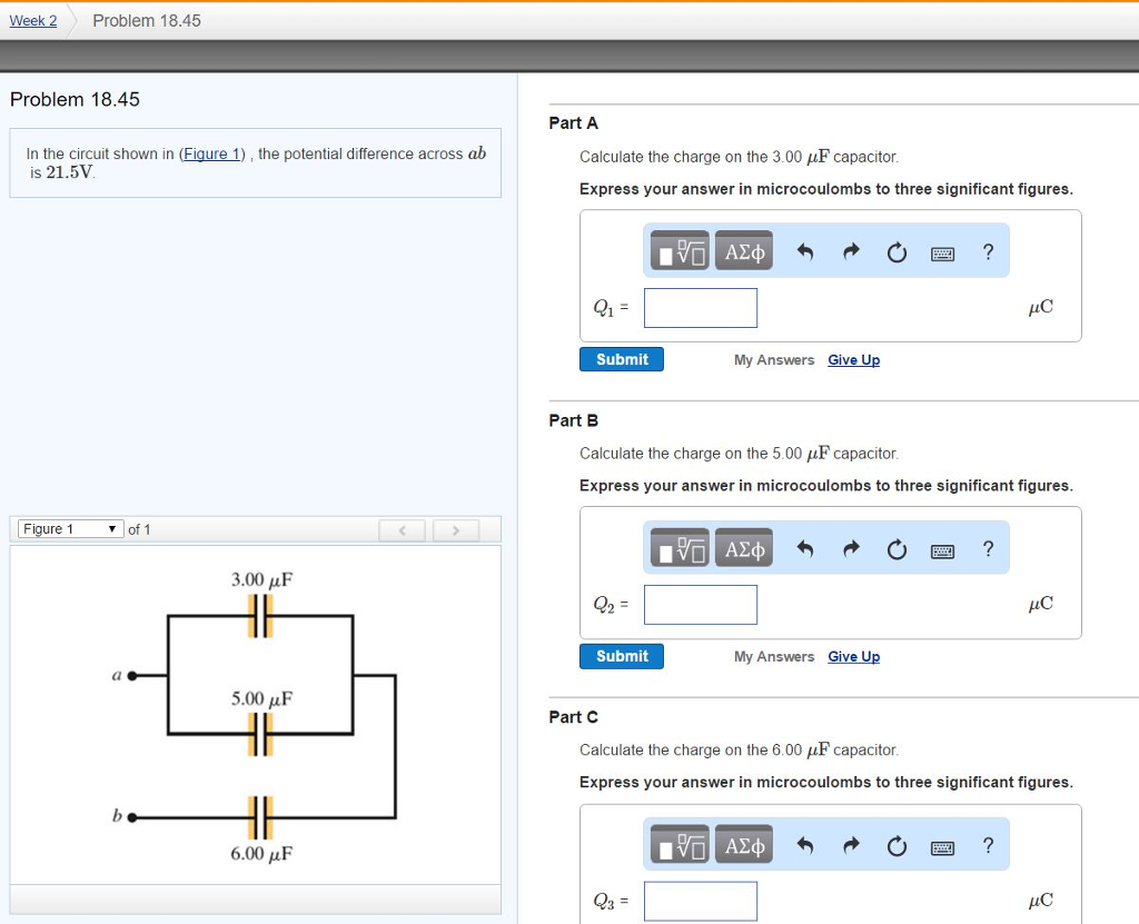 Solved Week 2 Problem 18.45 Problem 18.45 n the circuit | Chegg.com