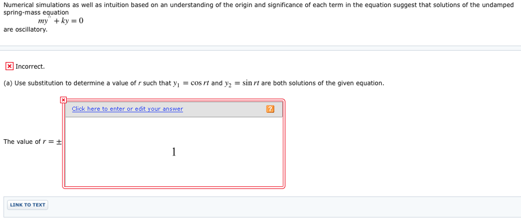 Solved Numerical simulations as well as intuition based on | Chegg.com