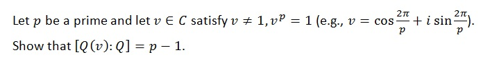 Solved Let p be a prime and let v epsilon C satisfy v l,vp | Chegg.com