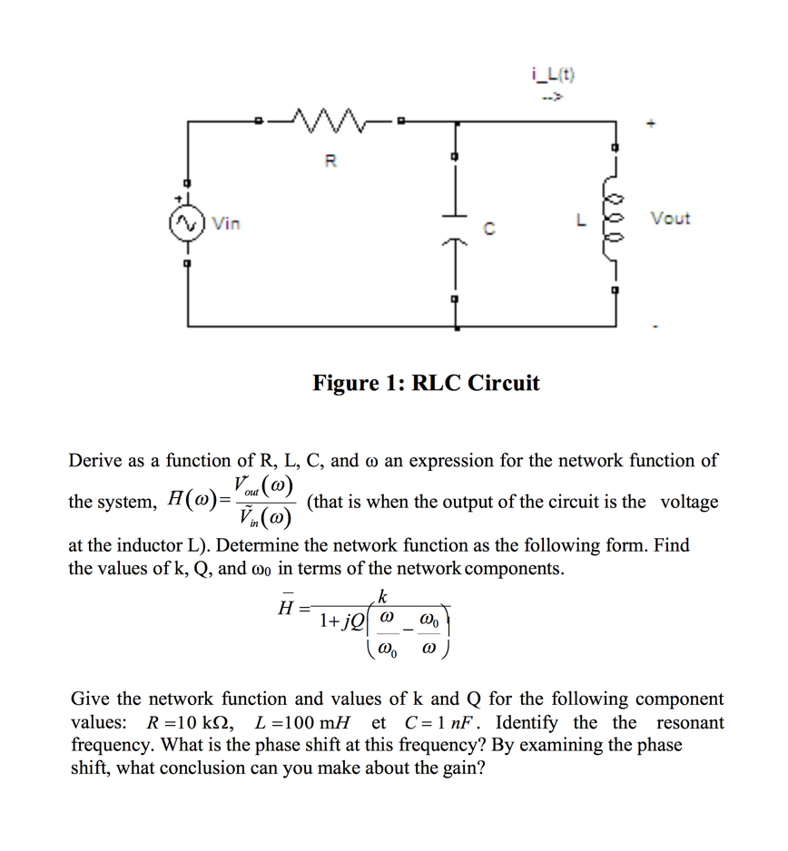 Solved Derive as a function of R, L, C, and co an expression | Chegg.com