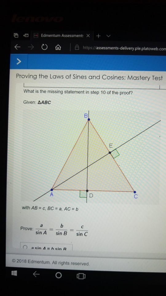 Solved Edmentum Assessment: × | + ﹀ 凸 | Chegg.com