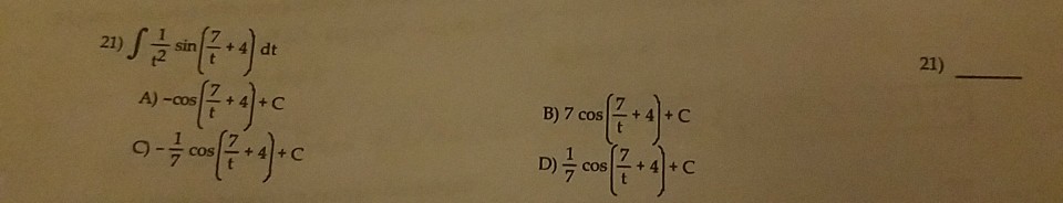 Solved 21) 7 | Chegg.com