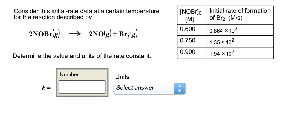 Solved Consider this initial rate data at a certain | Chegg.com