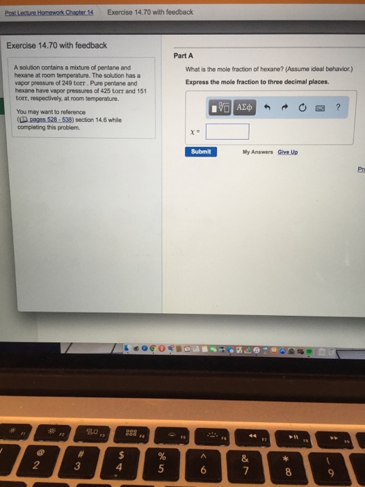 Solved A solution contains a mixture of Pentane and hexane | Chegg.com