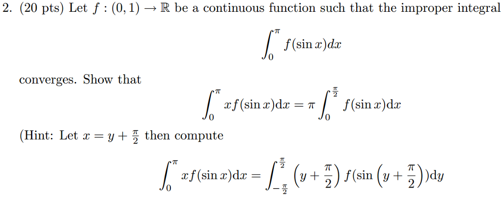 Solved Let f: (0, 1) rightarrow R be a continuous function | Chegg.com