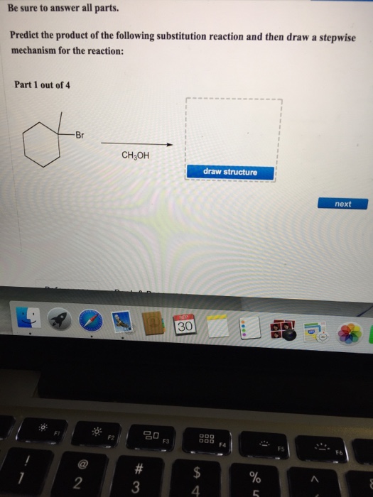 Solved Predict the product of the following substitution | Chegg.com