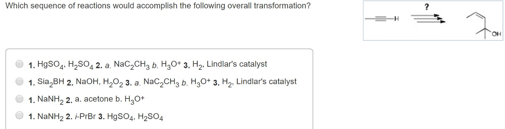 Solved sequence of reactions would accomplish the following | Chegg.com