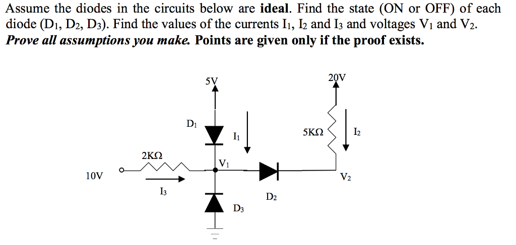 Solved Assume the diodes in the circuits below are ideal. | Chegg.com