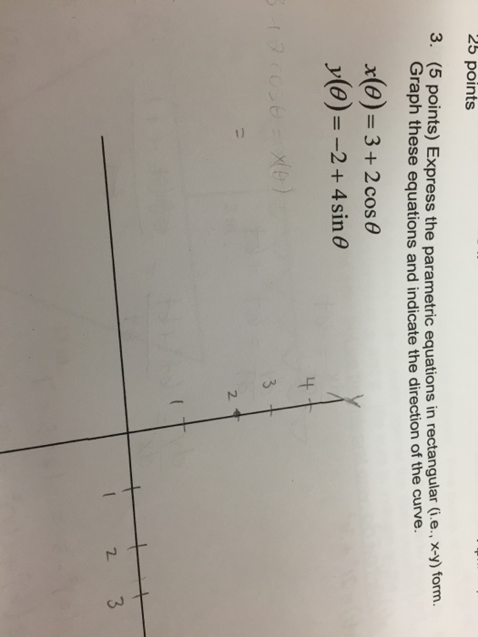 Solved Express the parametric equations in rectangular | Chegg.com