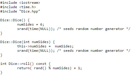 Main.cpp Dice.cpp | Chegg.com
