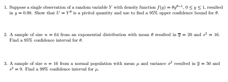 Solved 1. Suppose a single observation of a random variable | Chegg.com