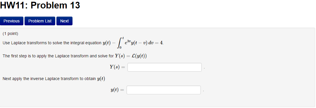 Solved Use Laplace transforms to solve the integral equation | Chegg.com
