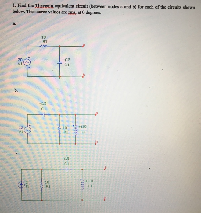 Solved Find the Thevenin equivalent circuit (between nodes a | Chegg.com