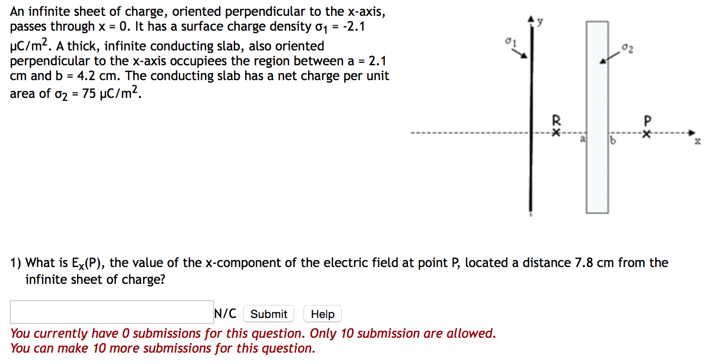 Solved An infinite sheet of charge, oriented perpendicular | Chegg.com