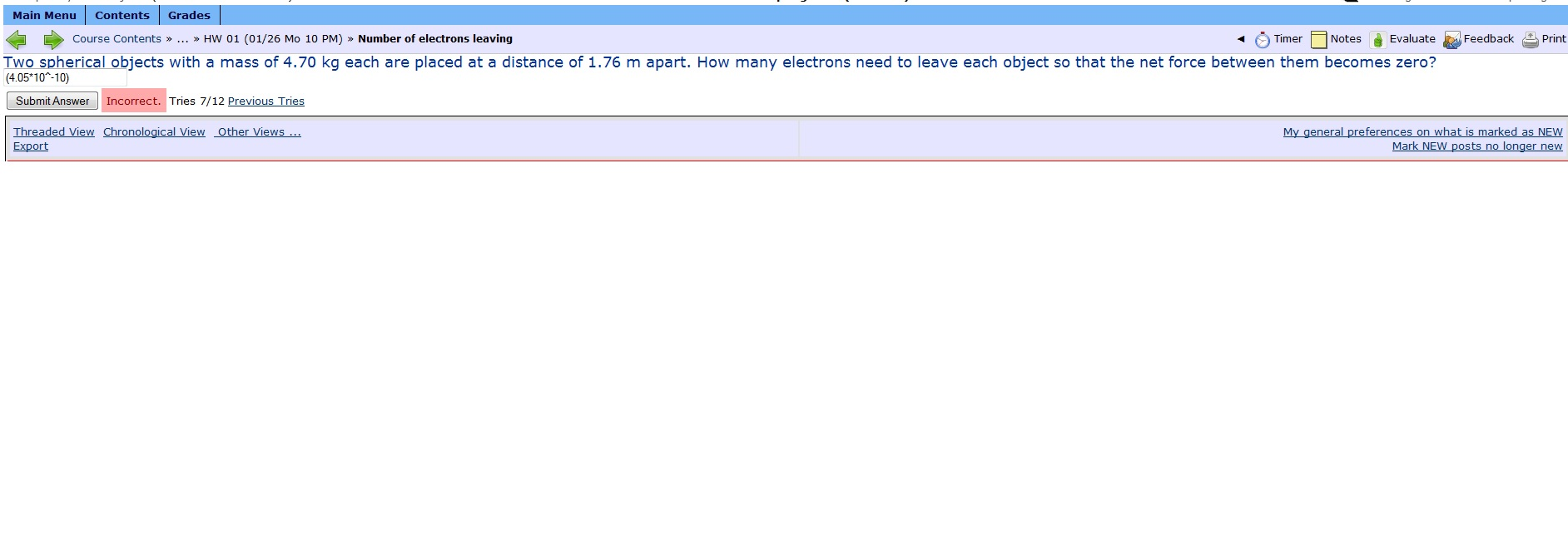 Solved Two spherical objects with a mass of 4.70 kg each are | Chegg.com