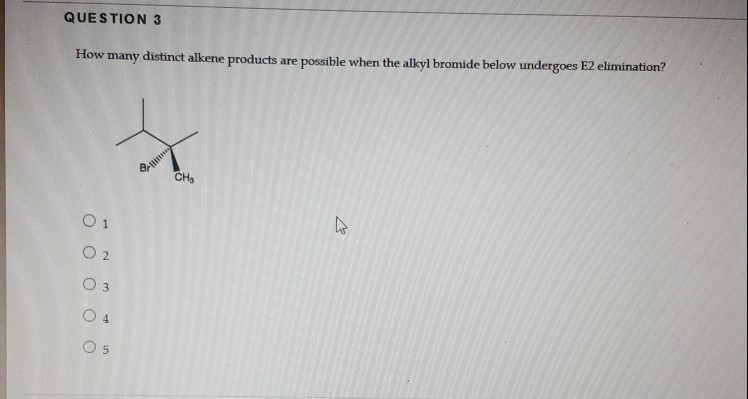 Solved QUESTION 3 How many distinct alkene products are | Chegg.com