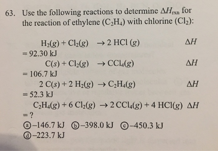 Solved Use the following reactions to determine Delta H_rxn | Chegg.com