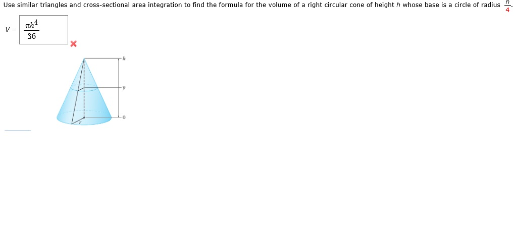 Solved Use similar triangles and cross-sectional area | Chegg.com