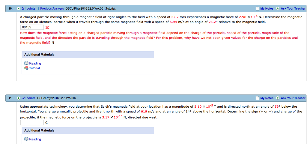 Solved A charged particle moving through a magnetic field at | Chegg.com