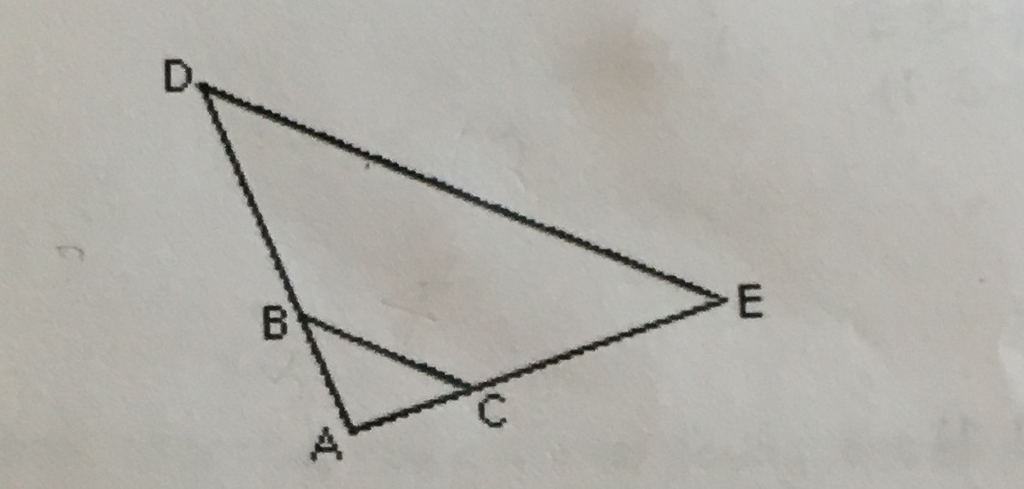 Solved Triangle ADE is the dilation image of triangle ABC, | Chegg.com