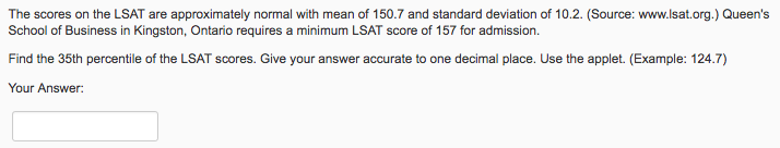 Solved The scores on the LSAT are approximately normal with | Chegg.com