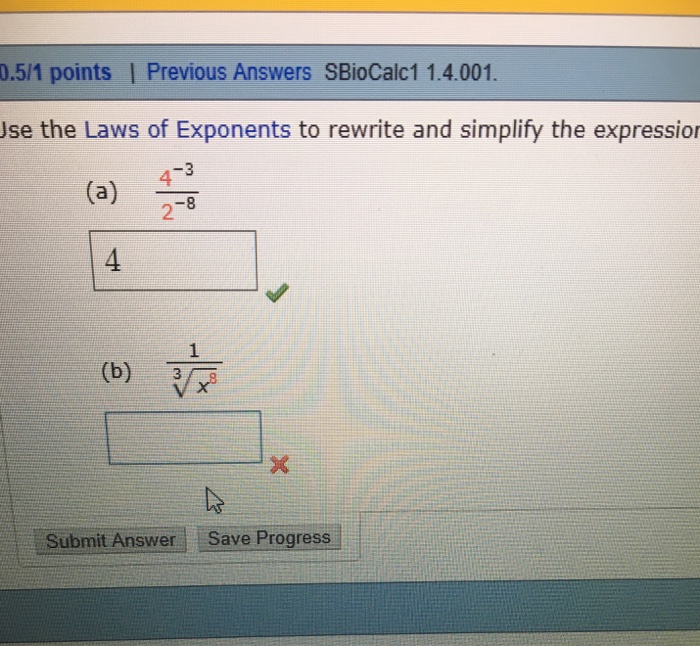 Solved Use The Laws Of Exponents To Rewrite And Simplify The
