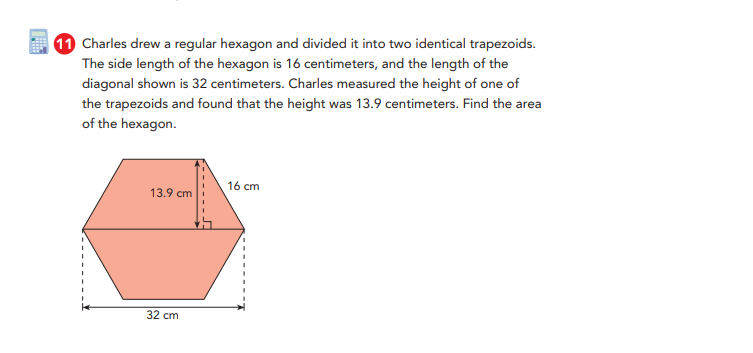 Solved Charles drew a regular hexagon and divided it into | Chegg.com