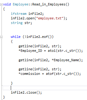 Solved Need Help reading in a file using getline and | Chegg.com