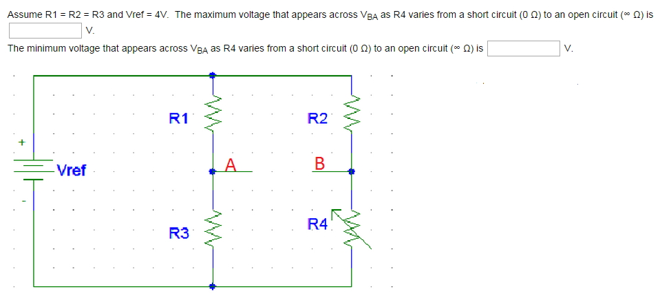 Solved Assume R1 = R2 = R3 and Vref = 4V. The maximum | Chegg.com