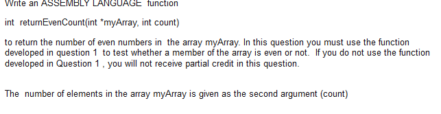 Solved Write An Assembly Language Function Int 0857