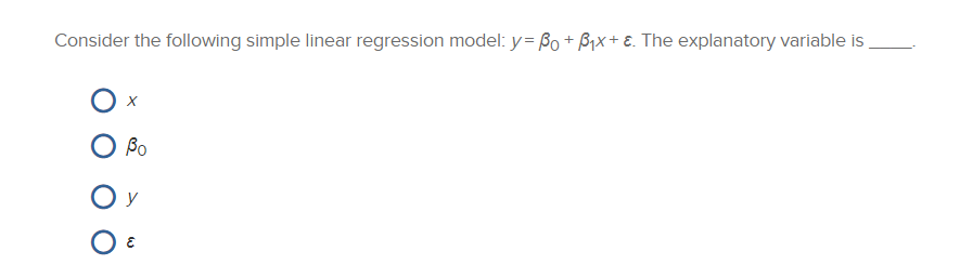 Solved Consider the following simple linear regression | Chegg.com