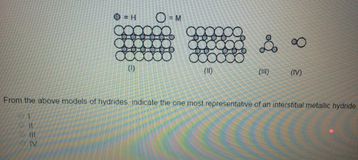 Solved From the above models of hydrides, indicate the one | Chegg.com