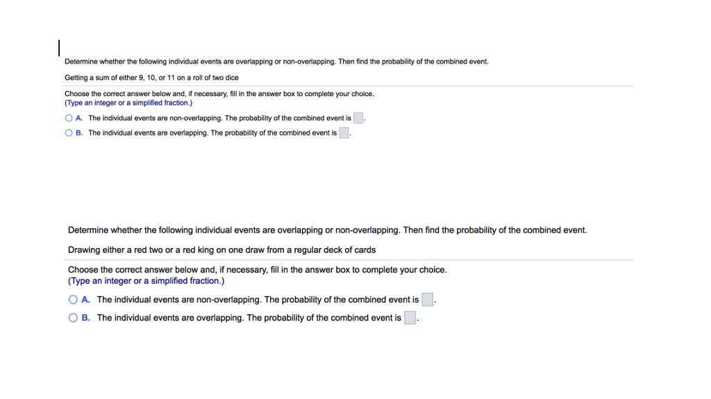 Solved Determine whether the following individual events are | Chegg.com