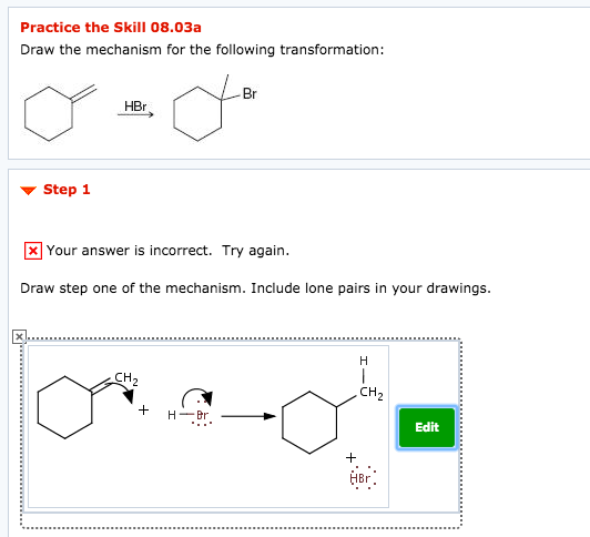 Solved Practice the Skill 08.03a Draw the mechanism for the | Chegg.com Solved Practice the Skill 08.03a Draw the mechanism for the | Chegg.com