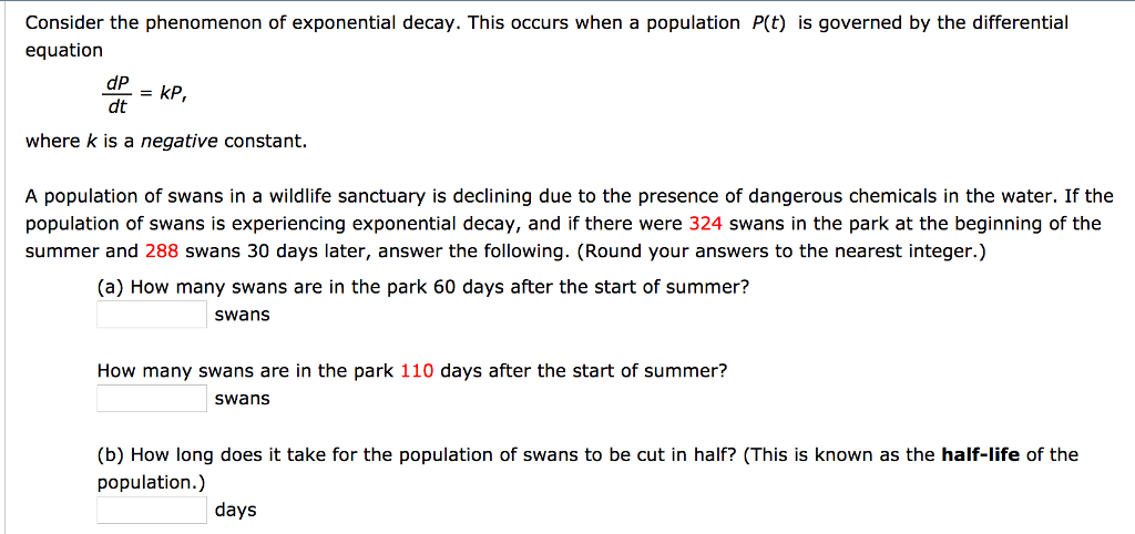 Solved Consider the phenomenon of exponential decay. This | Chegg.com