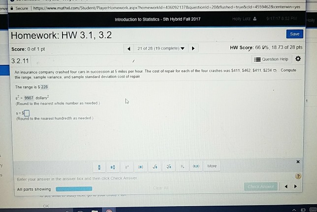 Statistics And Probability Archive | September 17, 2017 | Chegg.com