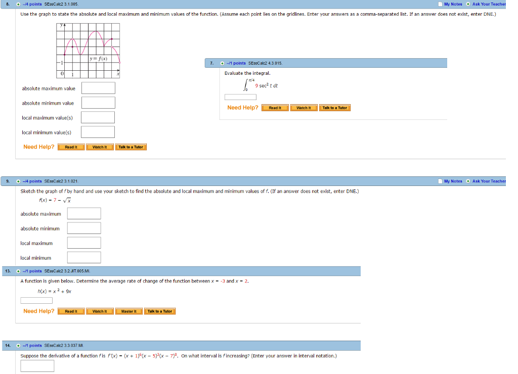 Solved Evaluate the integral. Integral^pi/4 _0 9 sec^2 t dt | Chegg.com