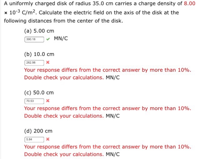 Solved A uniformly charged disk of radius 35.0 cm carries a | Chegg.com