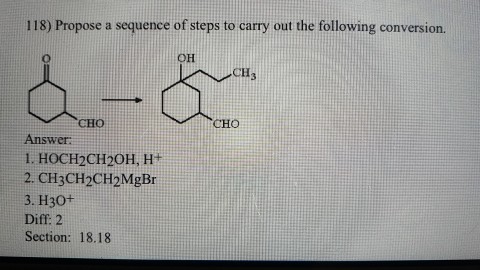 Solved 118) Propose a sequence of steps to carry out the | Chegg.com