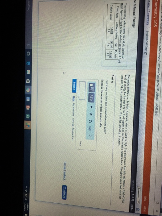 Solved The following table shows the caloric values of three | Chegg.com