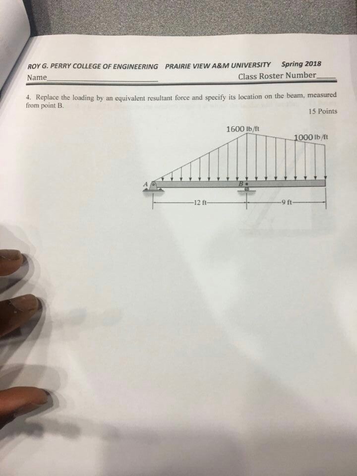 Solved Spring 2018 ROY G. PERRY COLLEGE OF ENGINEERING Name | Chegg.com