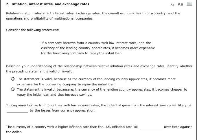 Solved Relative inflation rates affect interest rates, | Chegg.com Solved Relative inflation rates affect interest rates, | Chegg.com